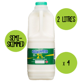 Semi-Skimmed Milk 4x 2 Litre - Deliveries straight to your office the ...